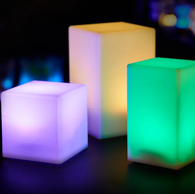 Color Change Waterproof Led Cube Remote Control Bar Party Events Led ...
