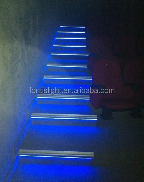 F Shape Aluminum Led Profile For Stairs/ Black Anodized Aluminum Stair ...