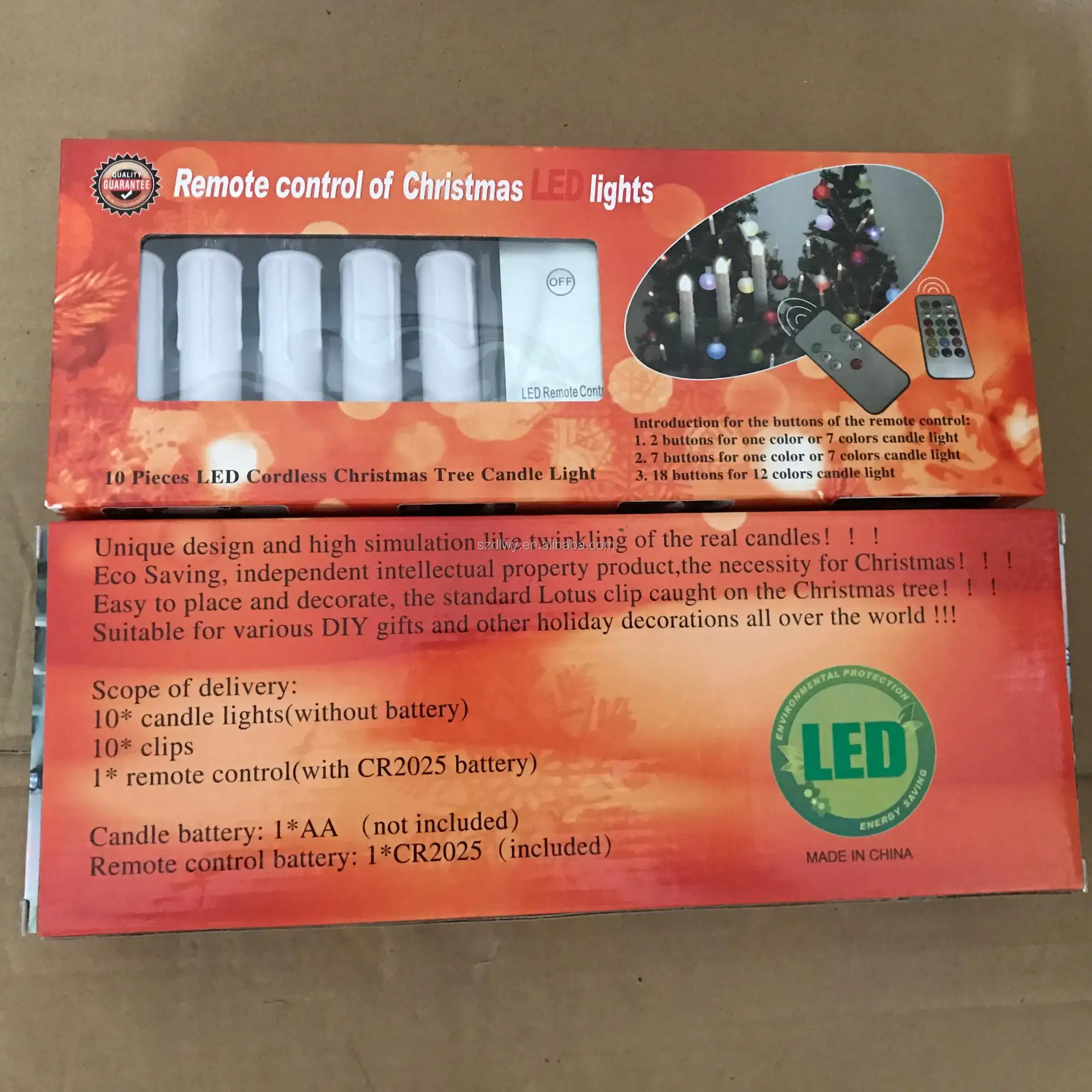 Wireless Christmas Tree Light Remote Control Led Candles Set Of 10 ...