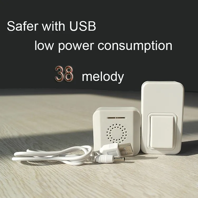 Usb Kinetic Wireless Doorbell Usb Commercial Office Door Bell With ...