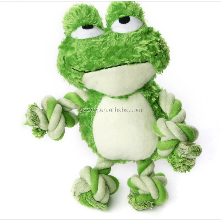 Free Sample Green Plush Frog Shape Pet Toy For Dog Soft Squeaky Pet Toy ...