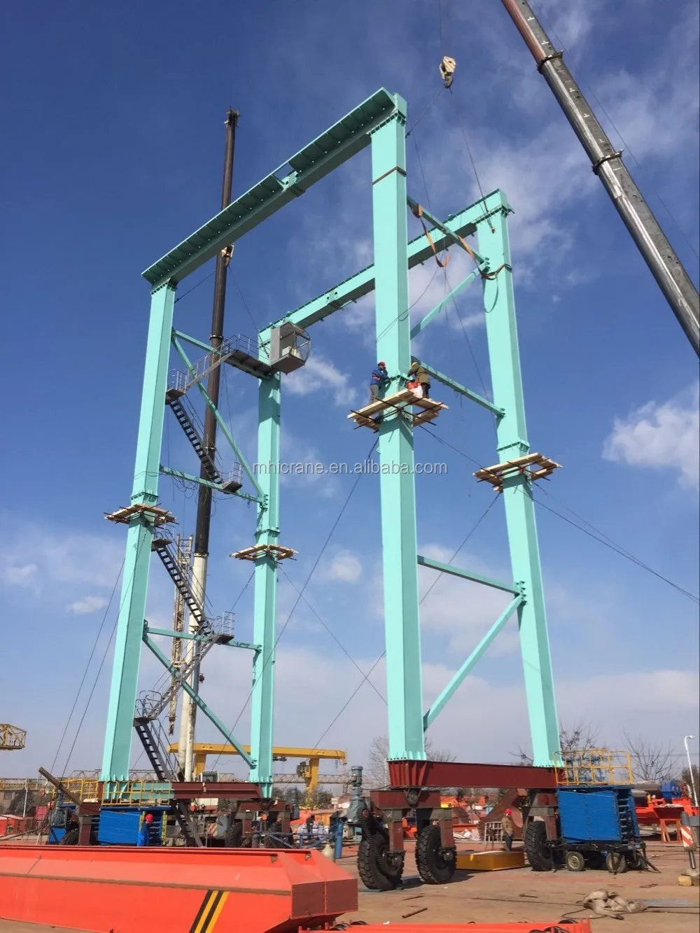 Straddle Carrier Container Stack Crane Rubber Tyre Gantry Crane for Sale