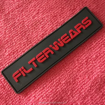 Embossed Brand Logo Rubber Label,Raised Logo Rubber Label With Sewing ...