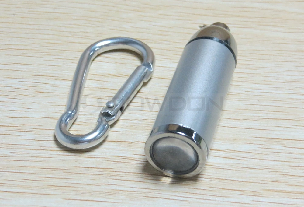 White Light LED Metal Climbing Button Carabiner Flashlight