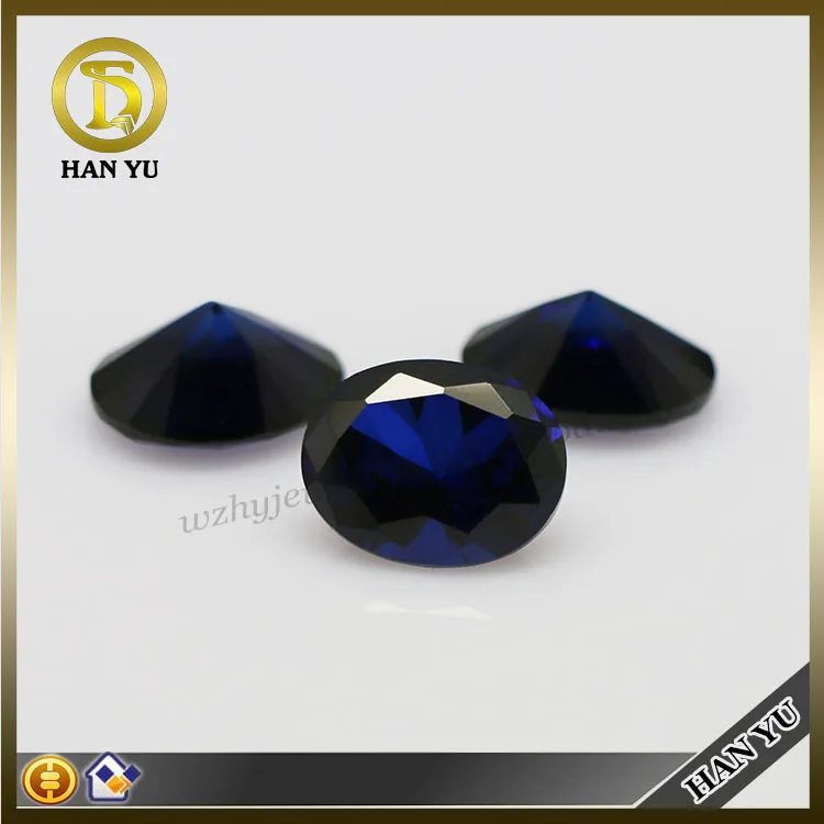 9*11mm Oval Cut Synthetic Corundum Fake Blue Sapphire - Buy Fake Blue ...