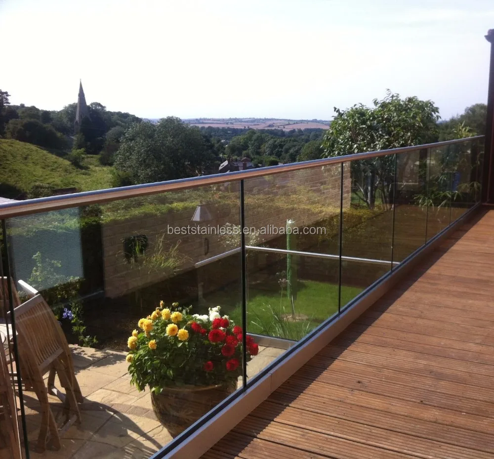 Veranda Surface Mounted Glass Railing - Durable & Stylish