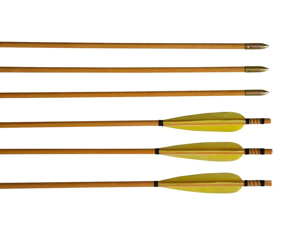 Turkey Feather Wood Arrow For Traditional Bow Shooting - Buy Wood Arrow ...