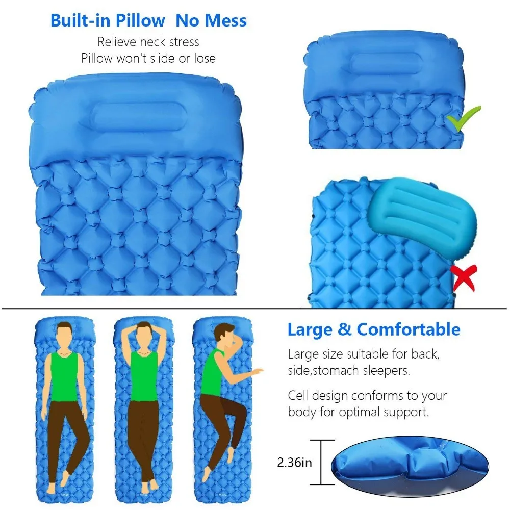 Inflatable Air Cushion Outdoor Inflatable Cushion Light Weight Sleeping ...
