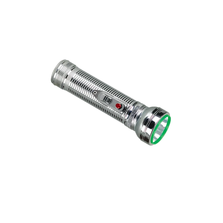 Metal Silver Led Torch Light With Tiger Leader Brand - Buy Metal Silver ...