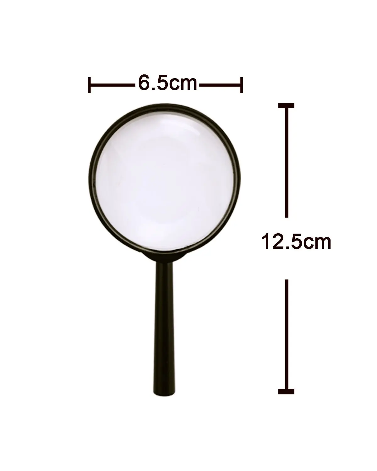 3X Magnifier - Handheld Black Plastic Frame Magnifying Glass