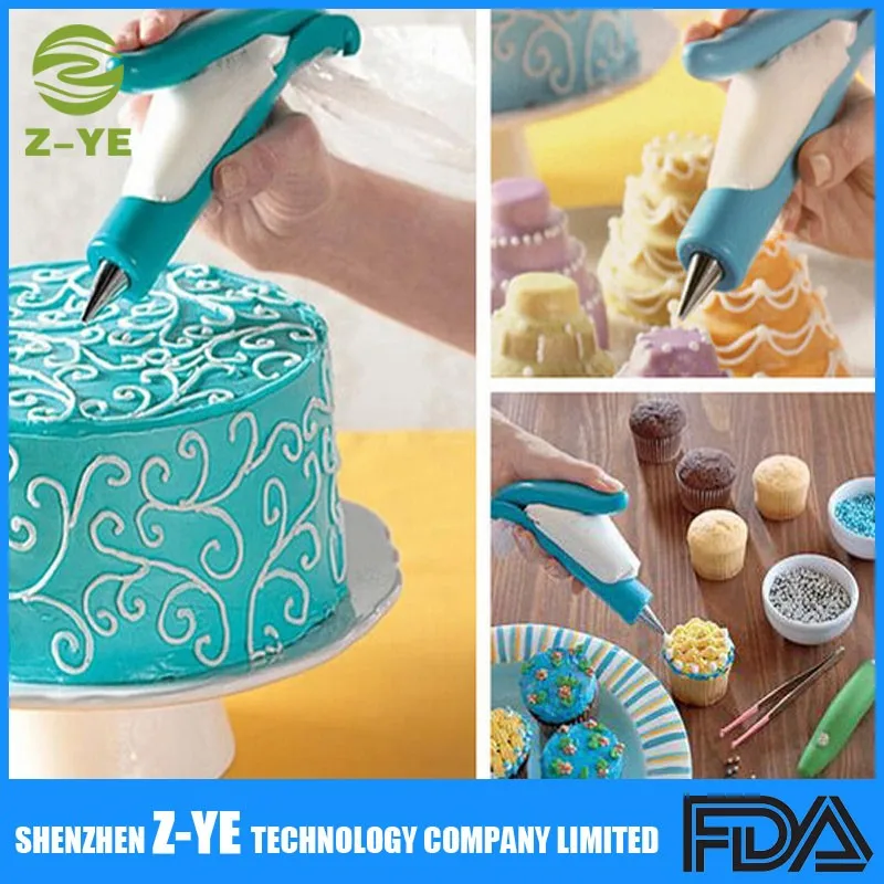 Cake Decorating Pen Pastry Icing Piping Bag Nozzle Tips Fondant Cake ...
