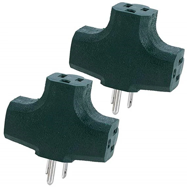 Christmas Light Plug Adapters - Heavy Duty Grounded Wall Plugs