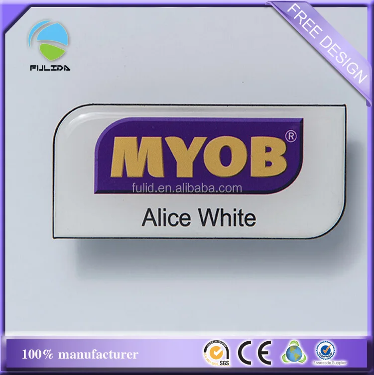 Custom Oval Resin Coated Name Badge Epoxy Name Badge - Buy Oval Resin ...