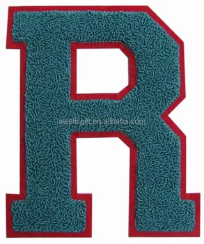 Vintage Letterman Patch Chenille Letter "r" Blue Varsity - Buy Vintage ...