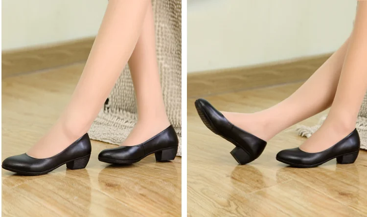 Airway Stewardess Working Genuine Leather Uniform Shoes For Airline ...