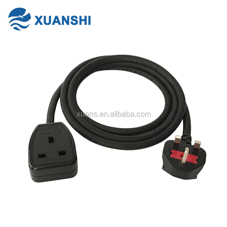 Uk 13a 250v Bs 1363 Standard Power Extension Cord With Fuse - Buy Uk ...