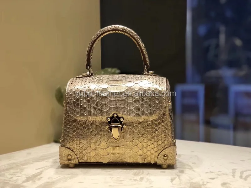 Luxury Exotic Skin Bags Genuine Python Leather Handbag For Women's ...