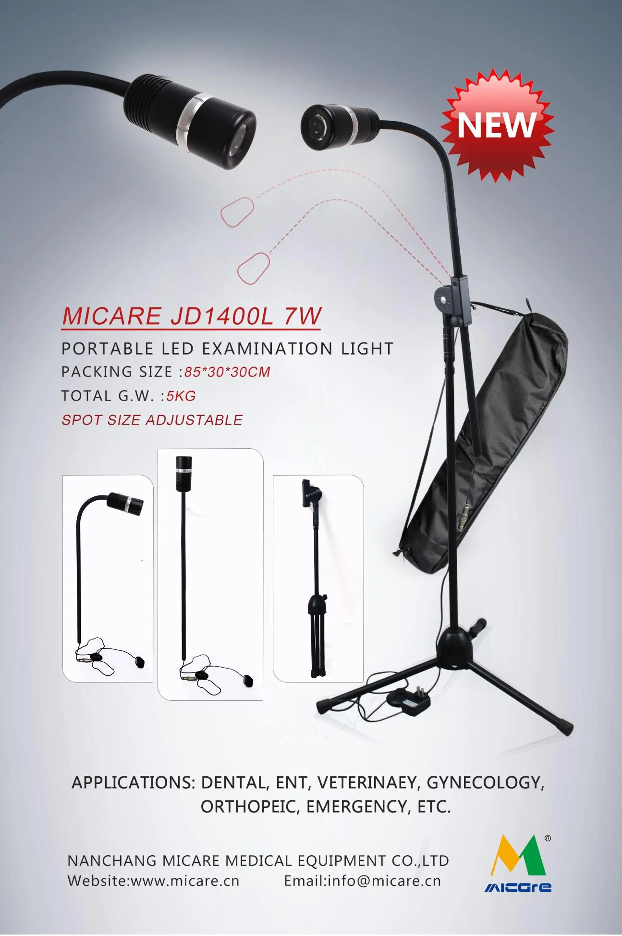 Portable Led Examination Lights Dental Gynecology Ent Examination Lamps ...