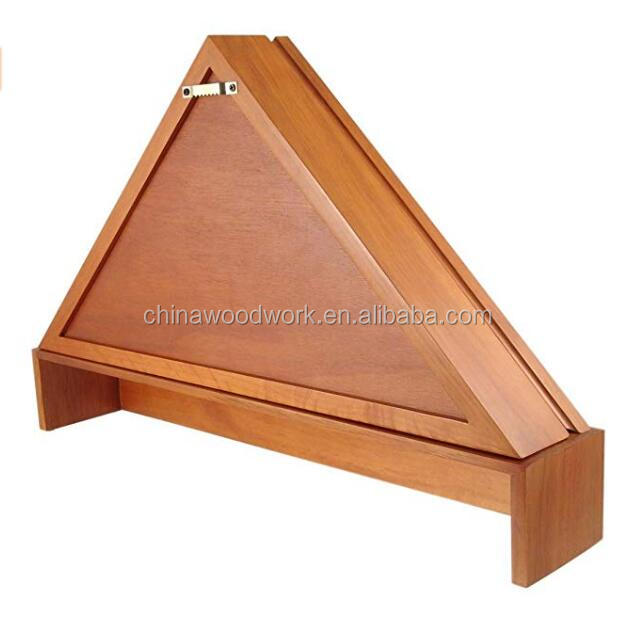 Wood Flag Display Case with Base - Customized Size & Style