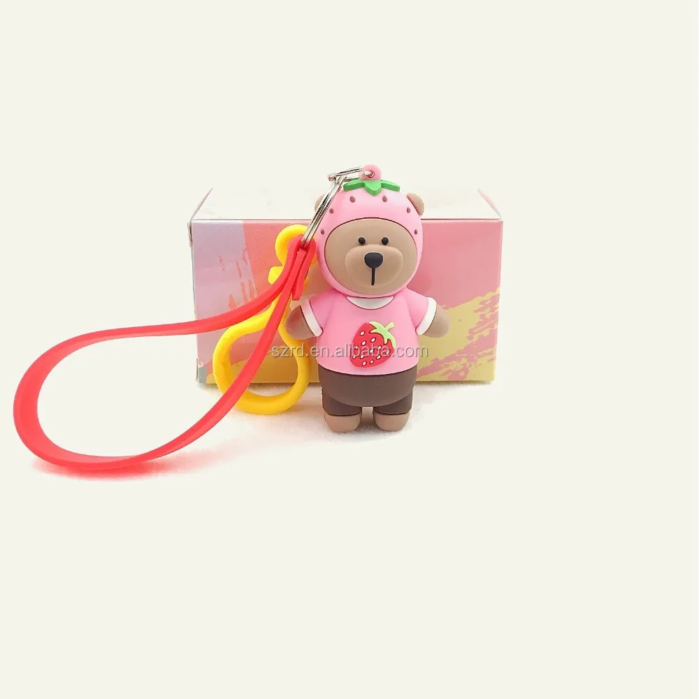 Custom Bear Pvc Keychain/high Quality Key Ring/teddy Bear Keychain ...