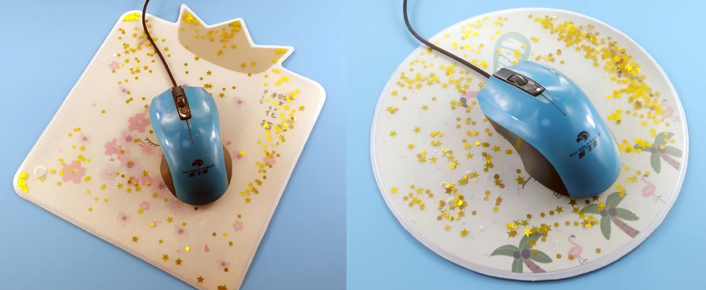 Custom Liquid Filled PVC Mouse Pad with Glitter - HX Brand