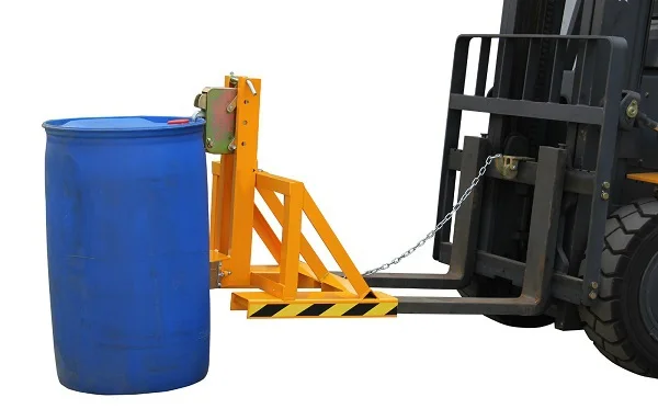Forklift Attachment Oil Drum Lifting Clamp Capacity 500kg Steel/plastic ...