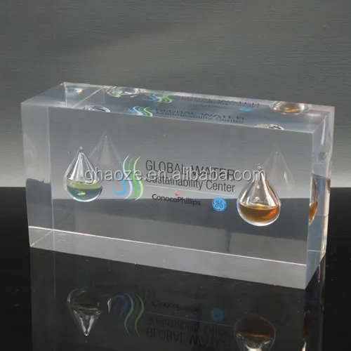 Acrylic Oil Drop Barrel Paperweight Liquid Filled Paperweight - Buy ...