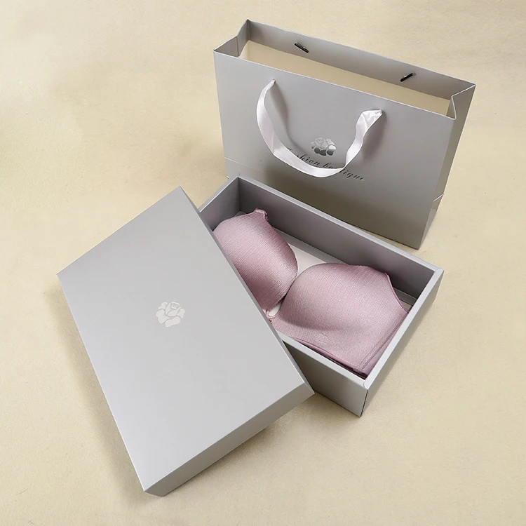Luxury White Card Paper Custom Bra Packing Scarf And Pantie Packaging ...