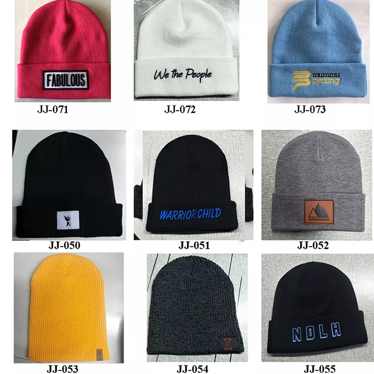 Low Moq High Quality Custom Knit Embroidered Bennie Beni Beanie Hat ...