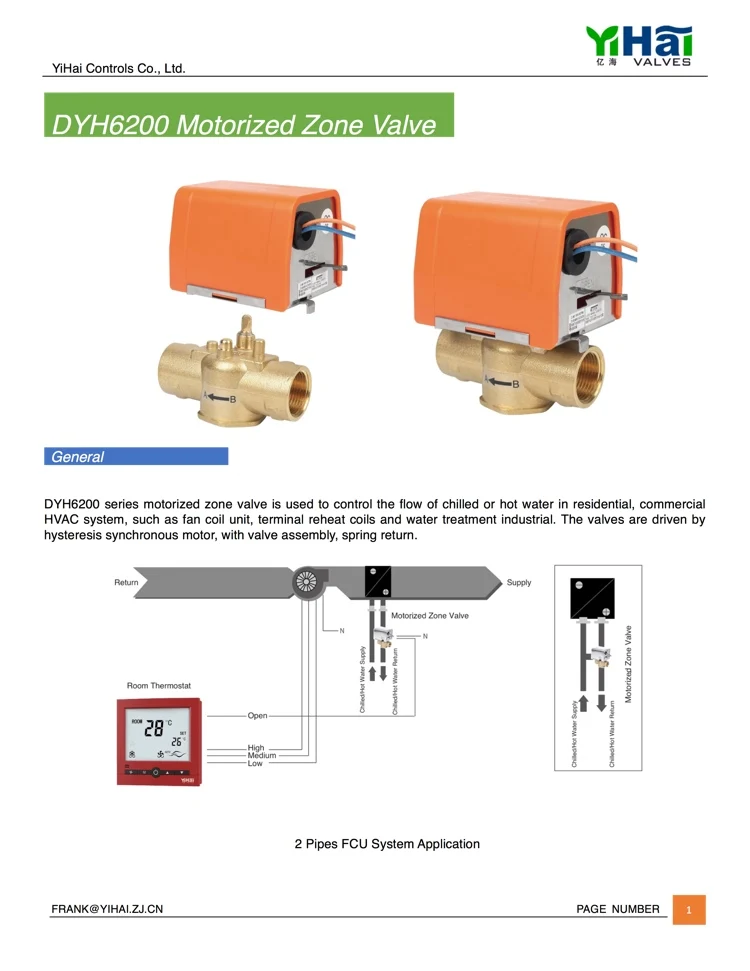 2 Way Fcu Valve Spring Return Actuator Valve - Buy Fcu Valve,Spring ...