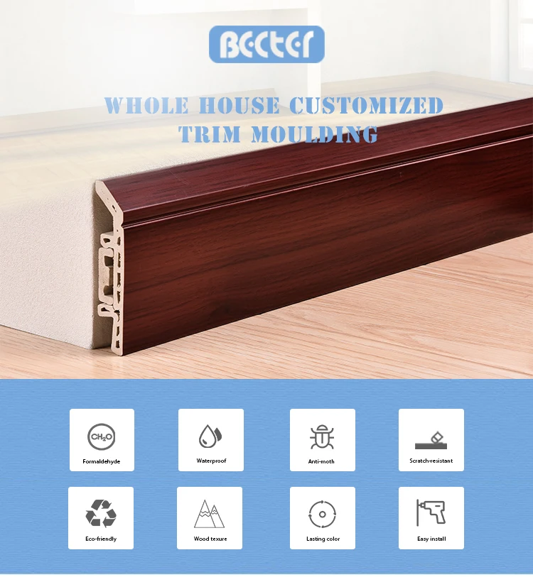 Decorative Cherry House Skirting Board Covers With Cable - Buy Skirting ...