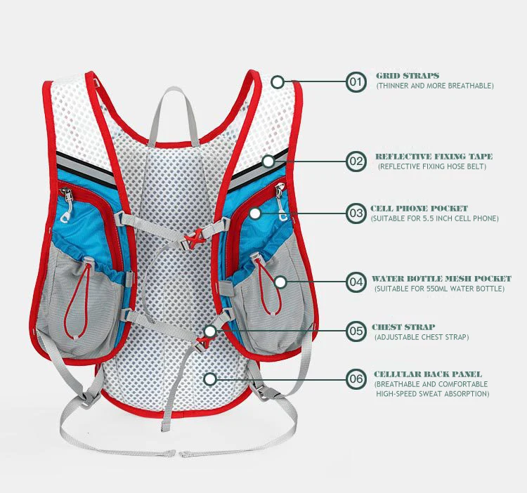 2L Hydro Drink Backpack - Running Hydration Pack by Bageerbag