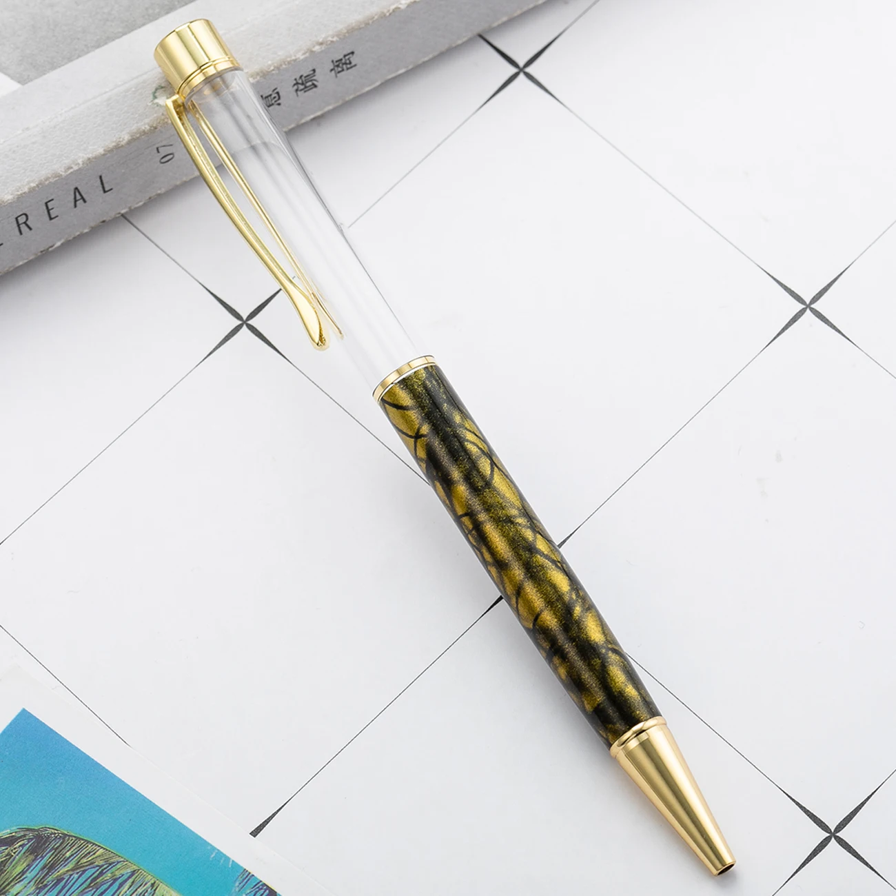 Hot Selling Fashion Marble Colors Empty Barrel DIY Pen Herbarium ...