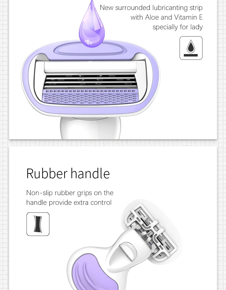 New Design 4 Blades Woman Mini Disposable Razor - Canfill