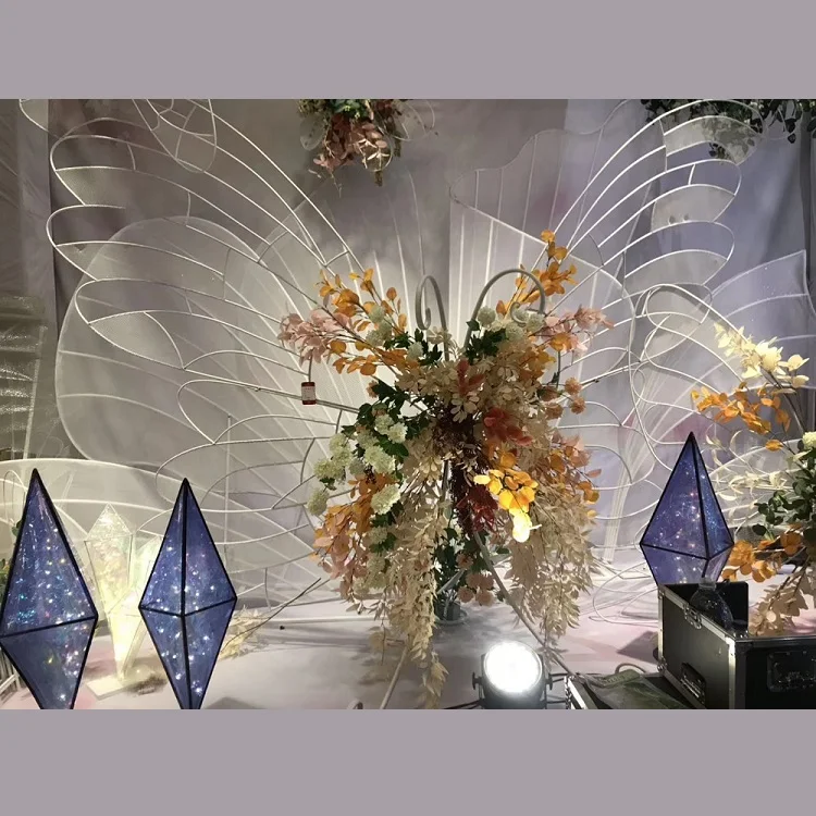 2019 Latest Weddings Decoration of Iron Large butterfly Stage ...
