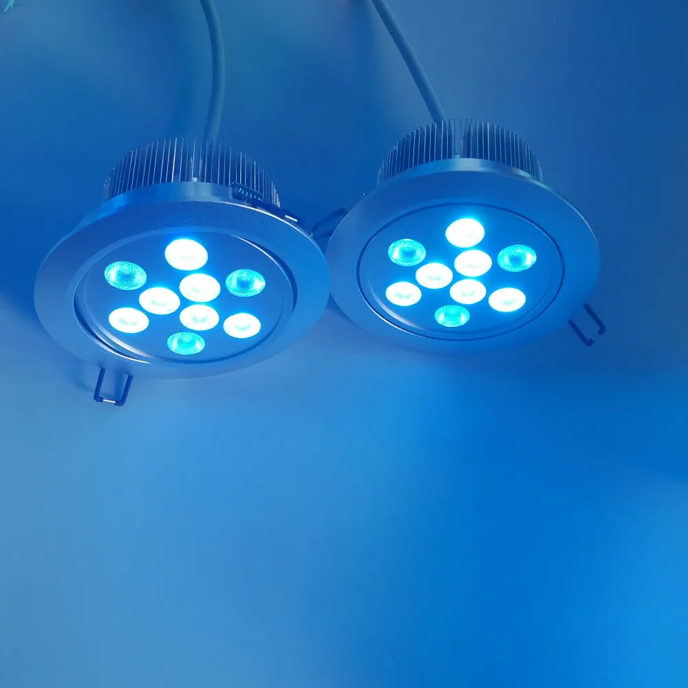 Luxgreen Adjustable 24VDC 9*3W DMX 3IN1 Rgb+white LED Downlight