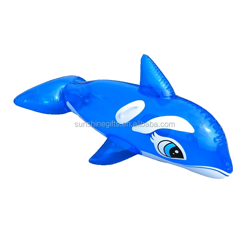 Fun Swimming Pool Float Toys Dolphin Shape Inflatable Rid-on For Kids ...