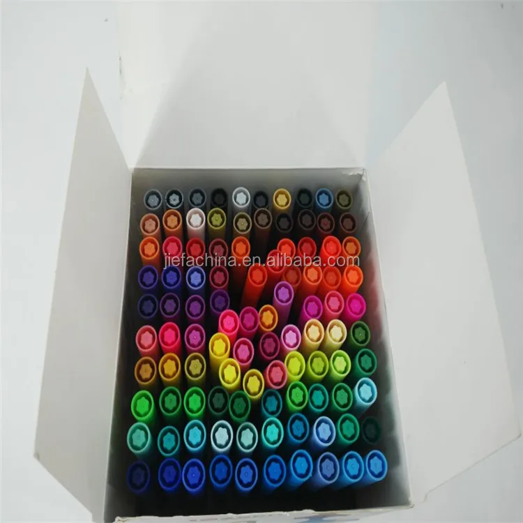 100 Colors Pvc Box Packing Dual Tip Watercolor Brush Pen - Buy 100 ...