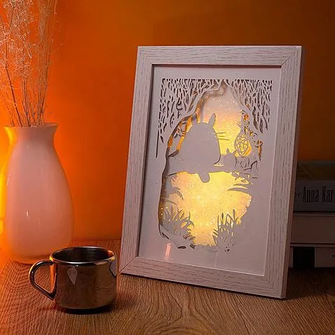 Shadow Box Frame With Led / Lovely 3d Wall Art / Decorative Wood Photo ...