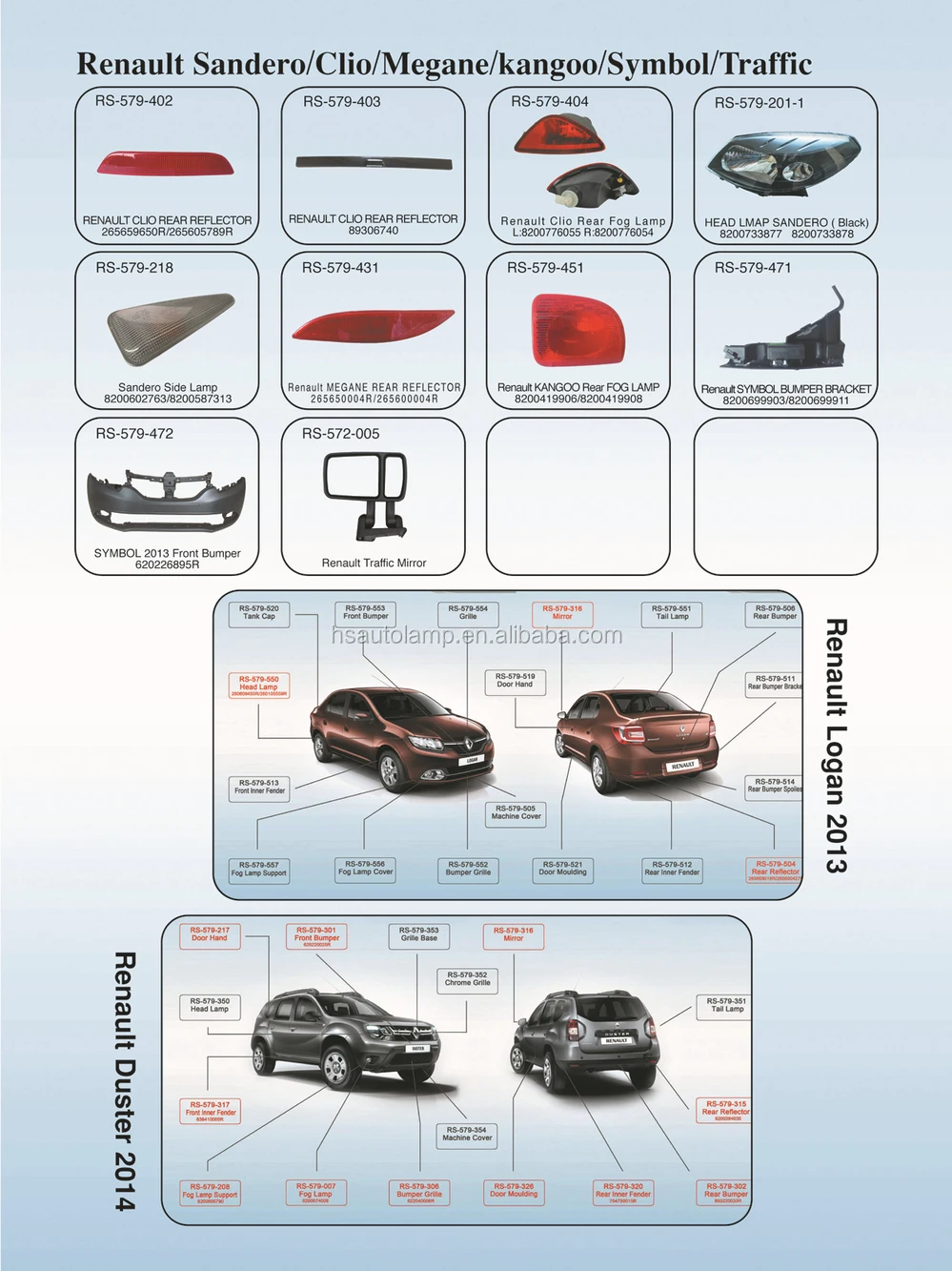 Renault Sandero를 위해 Stepway 훈제 머리 램프,다키아 Sandero를 위한 헤드라이트 Stepway ...