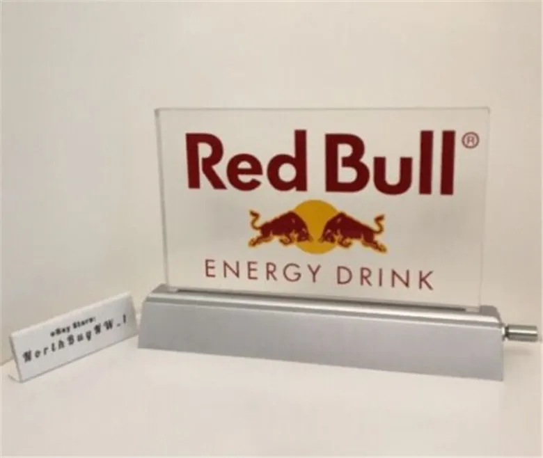 Wholesale High Quality Custom Red Bull Energy Drink Led Lighted Acrylic ...