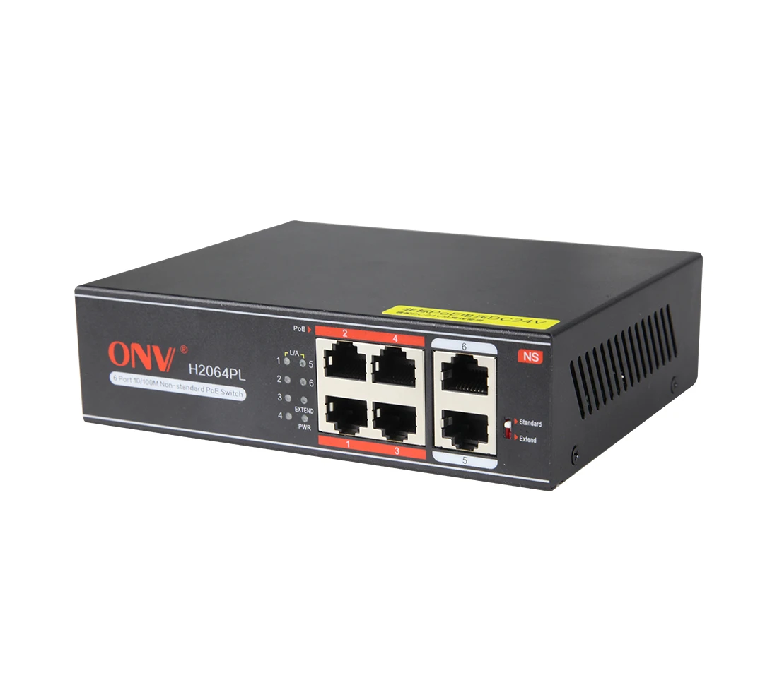 High Quality 100 Mbps 6 Port Poe Switch for CCTV