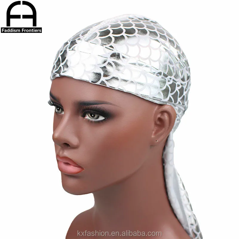 New Men Fish Scale Silky Durags - Buy Durag,Silky Durag,Fish Scale ...