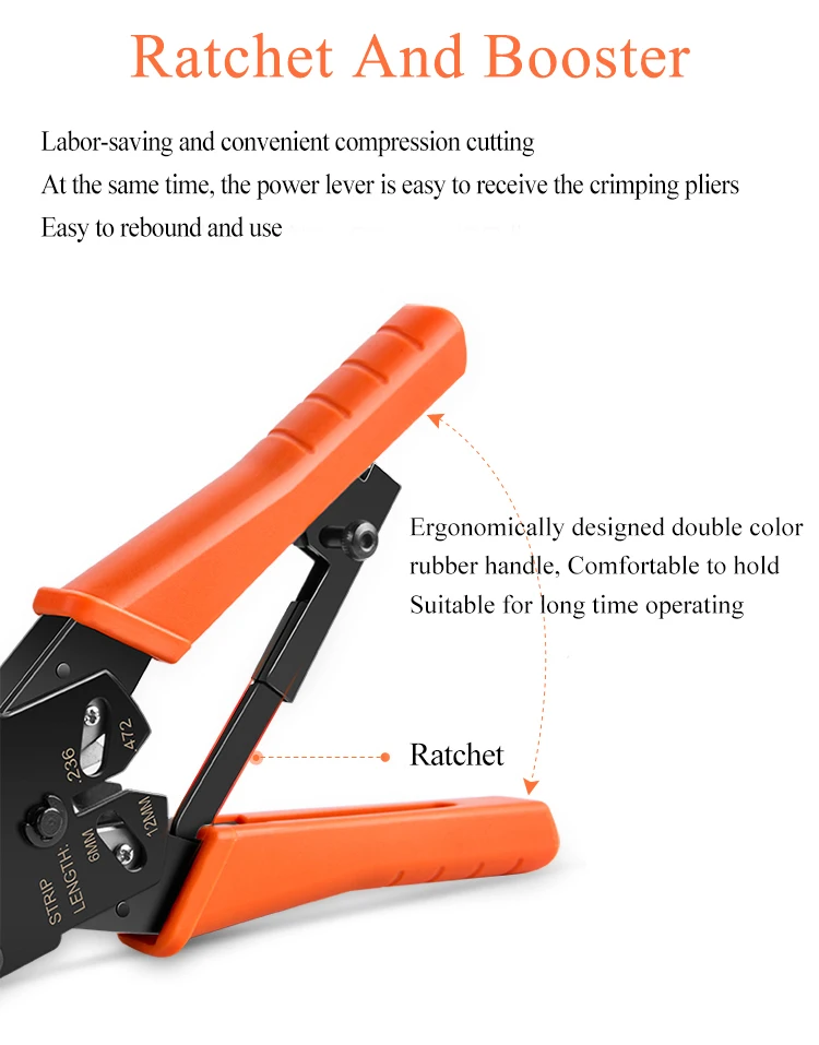 Network Cable Crimping Tool Rj45 & Rj11 Rj12 Multiple Use Plier Cable ...