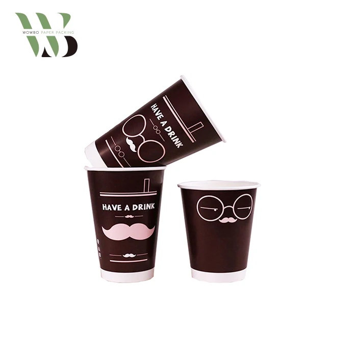 10oz 12oz 16oz Take Out Double Wall Hot Coffee Drinks Paper Cups With ...