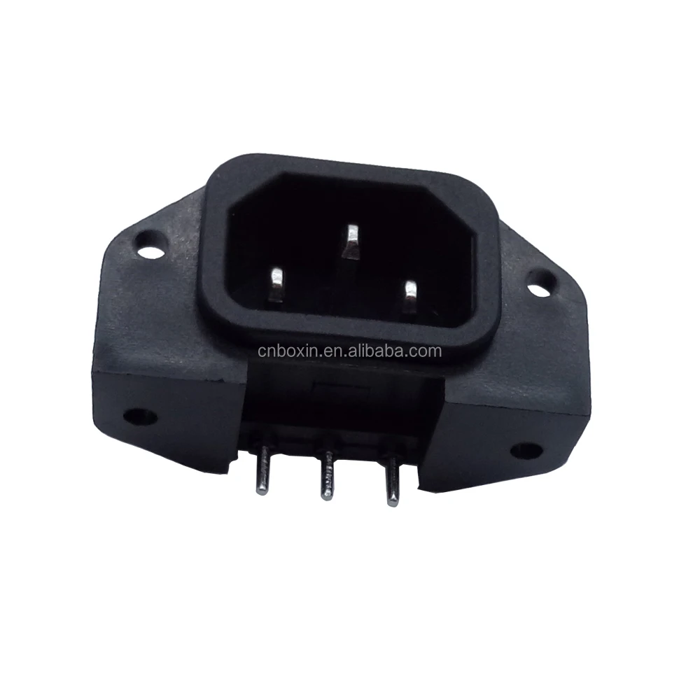 Iec 320 C14 Male Power Connector Screw Hole - Buy C14 Connector,Male ...