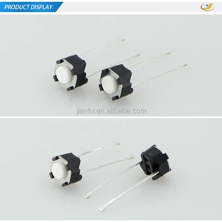 2 Long Pin Round Terminal Radial Taping 6mm Tactile Switch - Buy 6mm ...