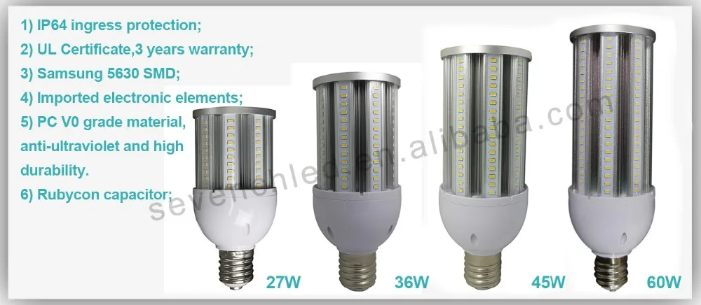 Daylight E39 Base 54w 60w 80w 100w 150w 200w High Power Led Corn Bulb ...