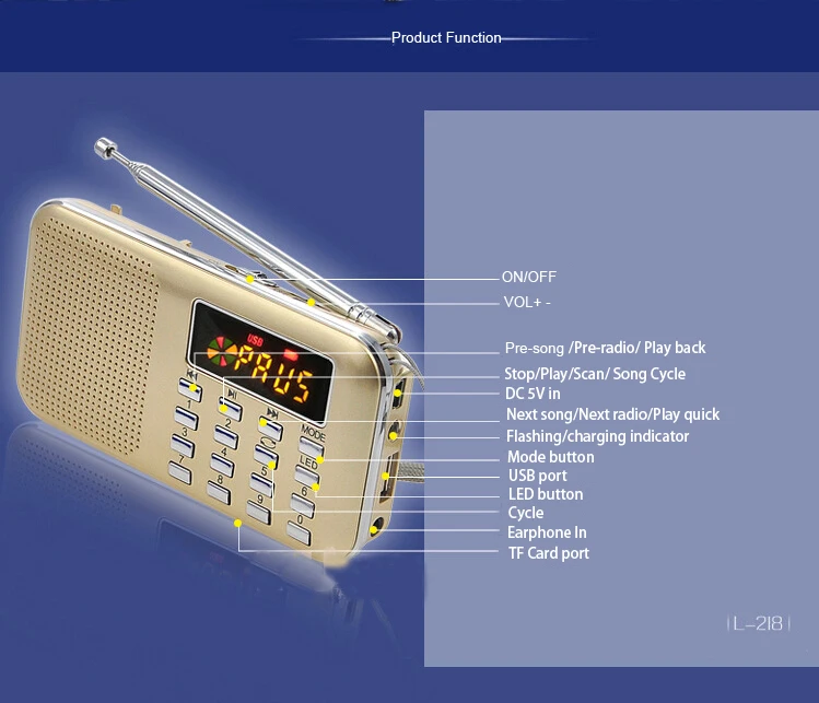 High Quality Digital Usb Mini Fm Radio With Mp3 Player Gift Promotion L ...