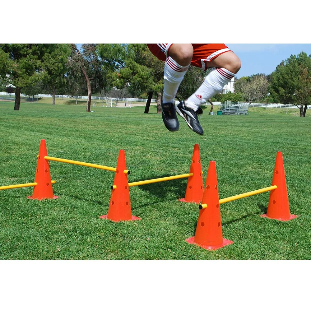 Plastic Agility Pole Supported By Water Filled Base Or Nail In The ...